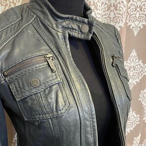 Michael Kors | Jackets & Coats | Michael Kors Charcoal Leather Jacket ...